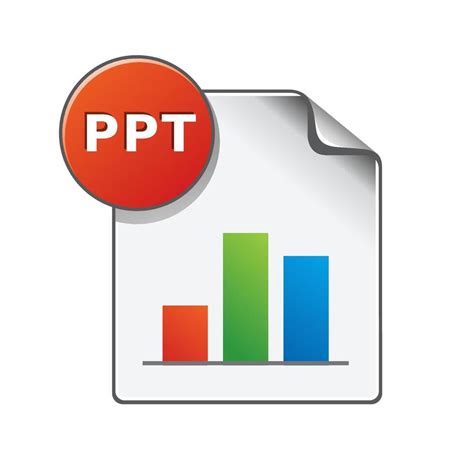 Presentation File Format Icon In Color Data Report Information Office