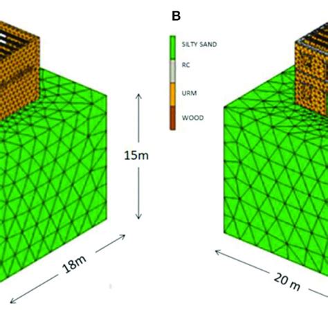 The Finite Element Models For A The Building In Its Initial State