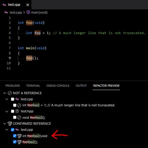 Truncation In Refactor Preview Panel Issue Microsoft Vscode Github