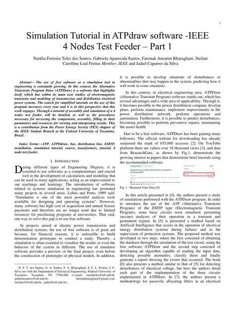 Pdf Simulation Tutorial In Atpdraw Software Ieee 4 Nodes Test