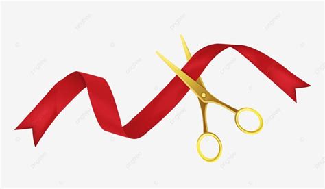 Scissors Illustration Ribbon Cut Grand Opening Ceremony Scissor Ribbon Opening Ceremony Png