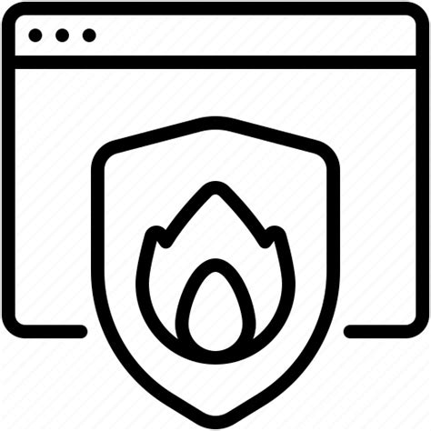 Firewall Security Shield Network Internet Secure Website Icon