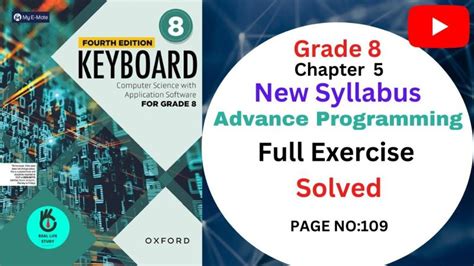 Advance Programming Exercise Full Solved Keybaord Computer Science Unit 5 Grade 8 Oxford