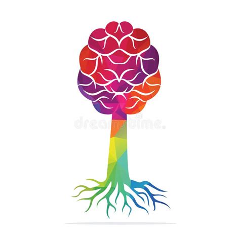 Brain Tree Roots Concept Design Stock Vector Illustration Of Life