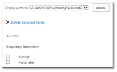 Sharepoint Alert Me Funktionen