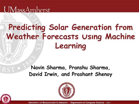 Ppt Predicting Solar Generation From Weather Forecasts Using Machine