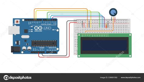 Circuito Exibição Lcd Arduino Uno 16x2 Arduíno Projeto Lição Casa
