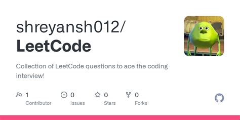 Github Shreyansh012leetcode Collection Of Leetcode Questions To Ace