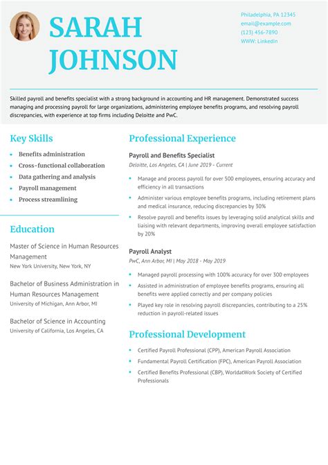 Payroll Specialist Resume