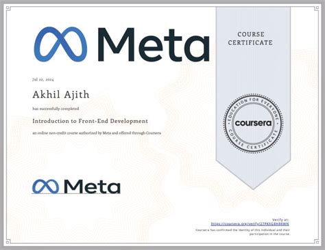 Frontenddevelopment Html Css Uiframeworks Meta Coursera Akhil Ajith