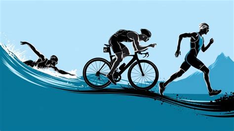 The Photo Of A Triathlon Banner Premium Ai Generated Image