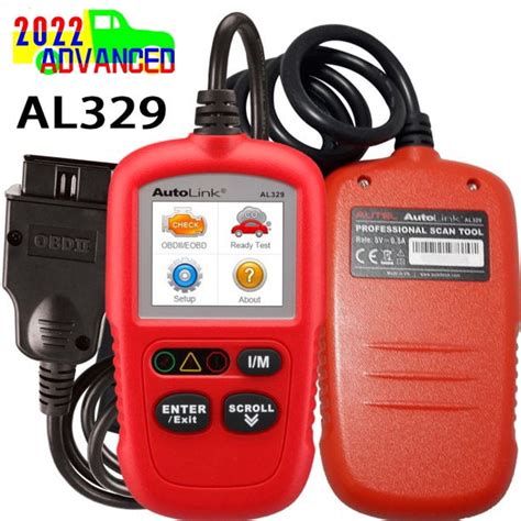 Autel Autolink Al329 Vehicle Obd2 Diagnostic Tool Car Code Reader With I M Readiness Key Read