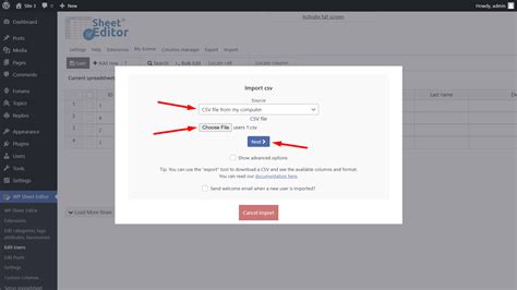 Wordpress How To Export And Import Users Wp Sheet Editor