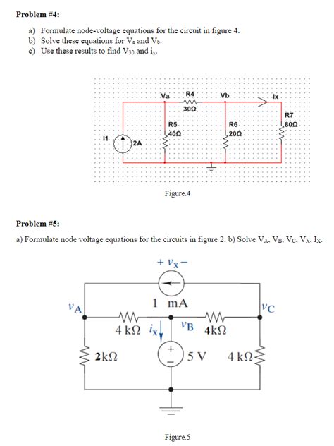 Solved Problem A Formulate Node Voltage Equations For Chegg