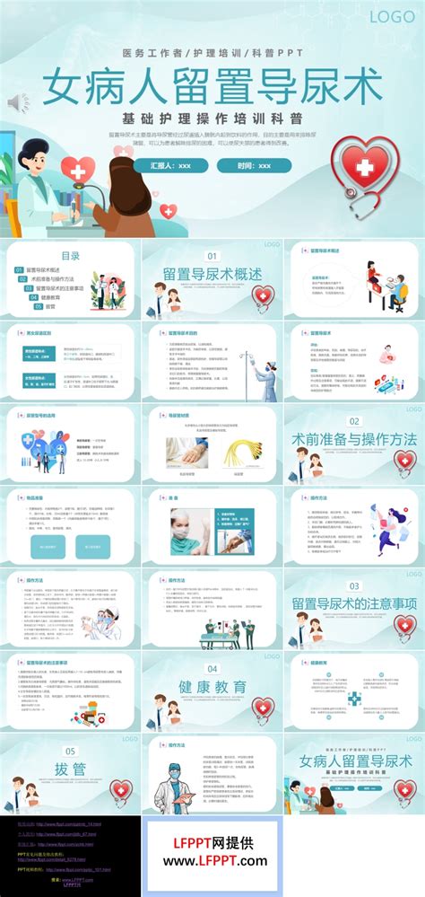女病人留置导尿术培训学习课件PPT下载 LFPPT