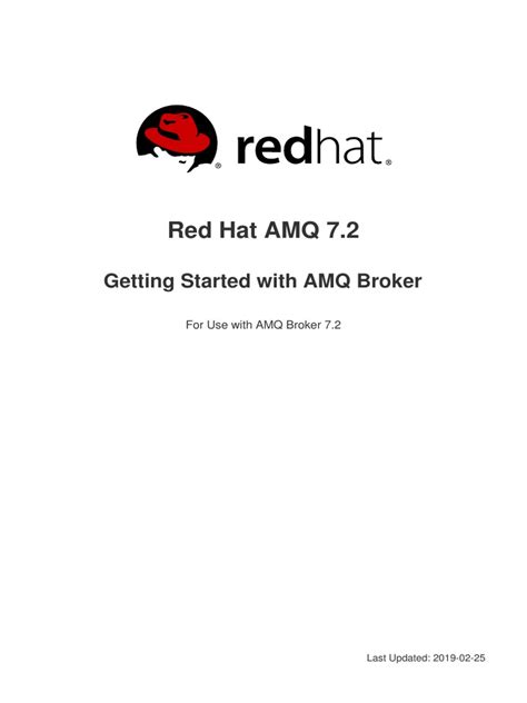 Red Hat Amq 72 Getting Started With Amq Broker Pdf Transport Layer Security Application