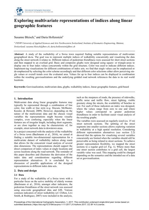 Pdf Exploring Multivariate Representations Of Indices Along Linear