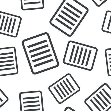 Document Seamless Pattern Background Business Flat Vector Illustration Document Concept Sign