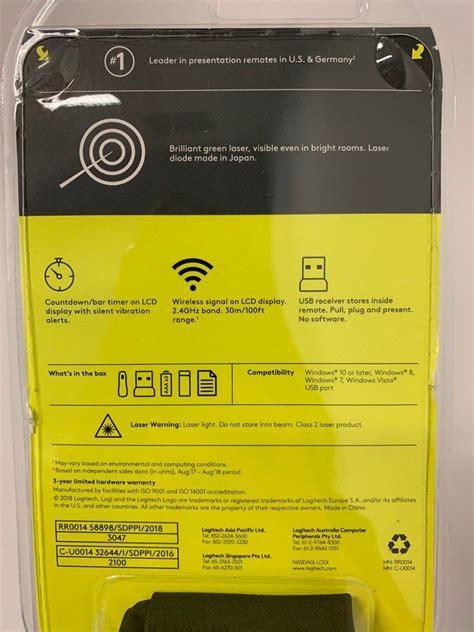 Logitech R800 Laser Presentation Remote Computers And Tech Parts And Accessories Other