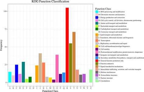 Kog Function Classifications Of The Differentially Expressed Unigenes