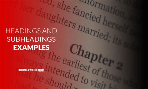 Top Headings And Subheadings Examples