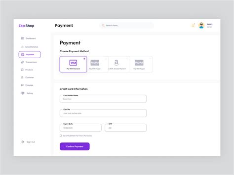 Dashboard Payment Ui Design By Sajjad ‌ On Dribbble