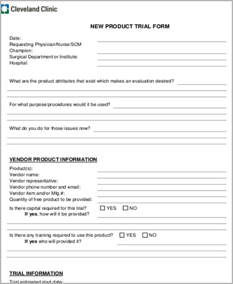 FREE Sample Product Evaluation Forms In MS Word PDF