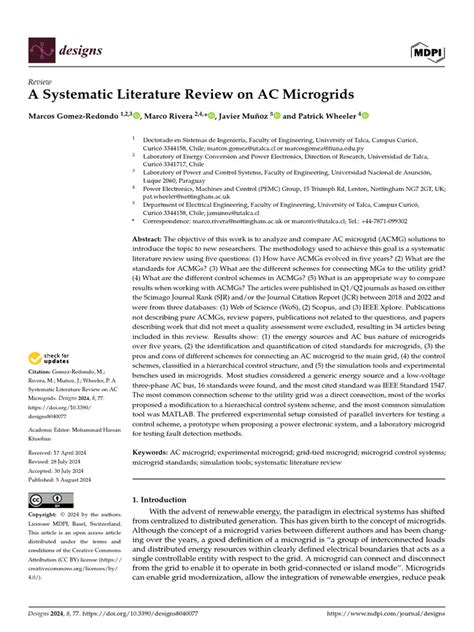 Ac Microgrids Pdf Distributed Generation Electric Power