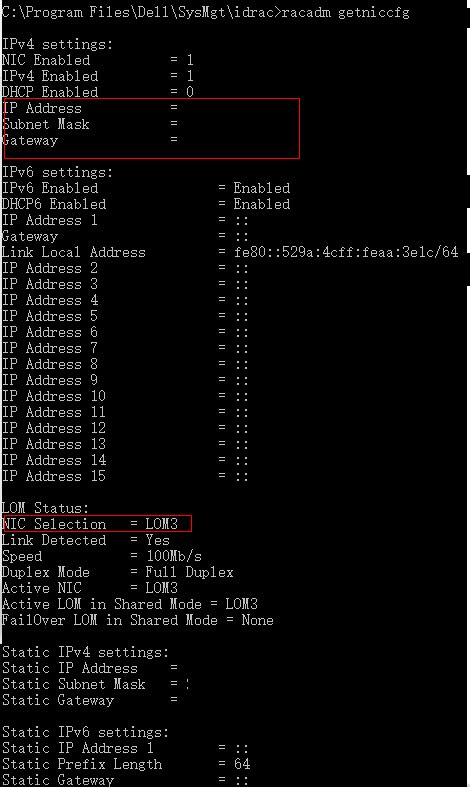 Racadm设置idrac Ip及用户密码 Dell 中国