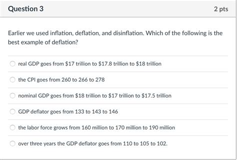 Solved Question 3 2 Pts Earlier We Used Inflation