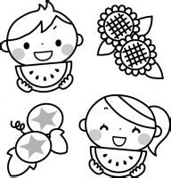 夏休みの子供たちのイラスト 無料イラスト素材素材ラボ