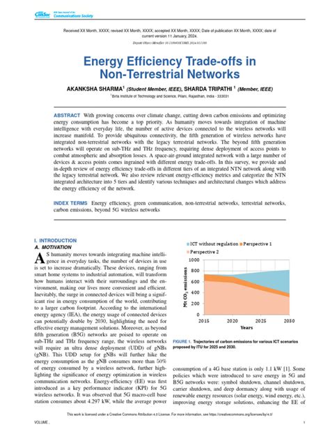 Energy Efficiency Trade Offs In Non Terrestrial Networks Pdf Computer Network Energy