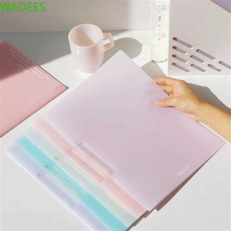 Wadees A4 Clipboard File Folder Rotating Candy Color Loose Leaf File Binder Document Clip