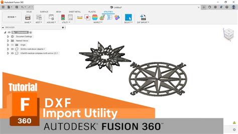 Fusion 360 Tutorial Dxf Import Utility Youtube