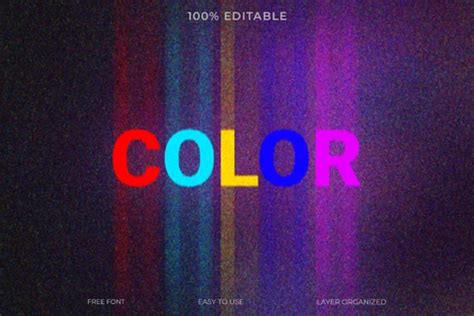 Color Font Style Text Effect Photoshop PREMIUM PSD File