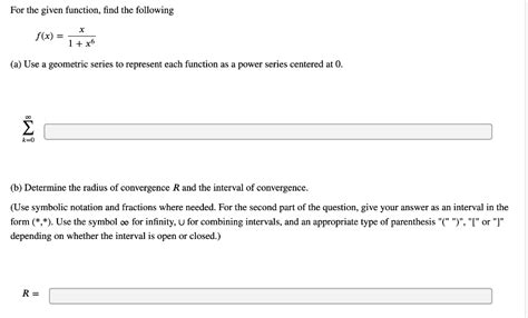 Solved For The Given Function Find The Following Fx1x6x