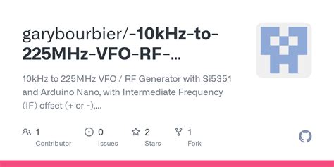 Github Garybourbier 10khz To 225mhz Vfo Rf Generator With Si5351 And