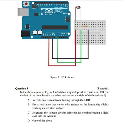 Solved Figure 1 Ldr Circuit Question 5 3 Marks In Th