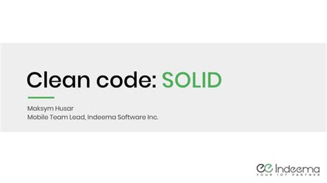 Clean Code Solid Ios Pptx