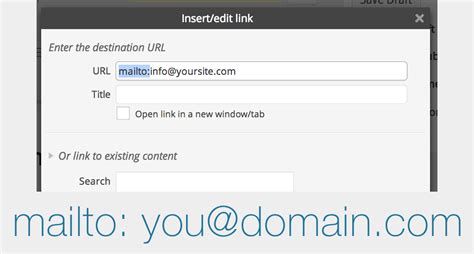 How To Create A Wordpress Email Link In Wysiwyg Editor Wp Smackdown