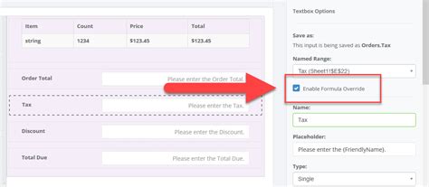 Formula Override Feature In Designer Applications