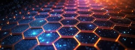premium photo futuristic hexagon grid network tech digital