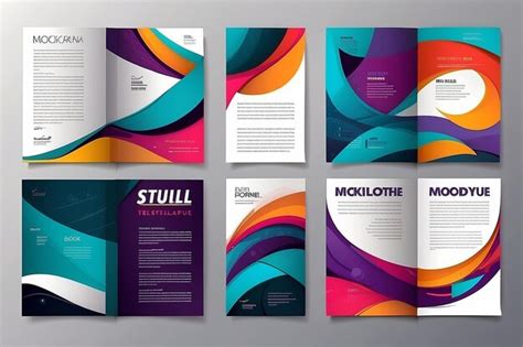 Premium Photo Abstract Vector Layout Background Set For Art Template Design List Front Page