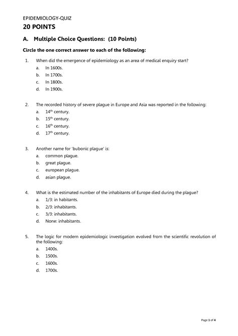 Epidemiology Quiz Questions At Shawana Salvatore Blog