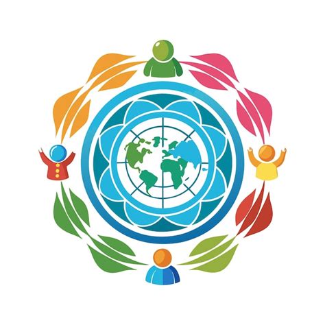 Global Unity Symbol Vector Clipart Peace Cooperation And Togetherness