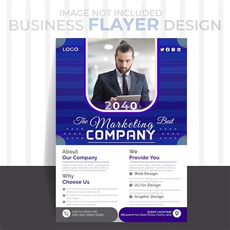 창의적인 기업 플라이어 디자인 템플릿 프리미엄 벡터