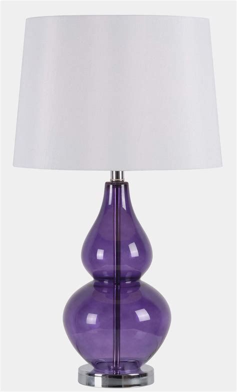 Purple Glass Table Lamp A Touch Of Purple Sophistication For Your