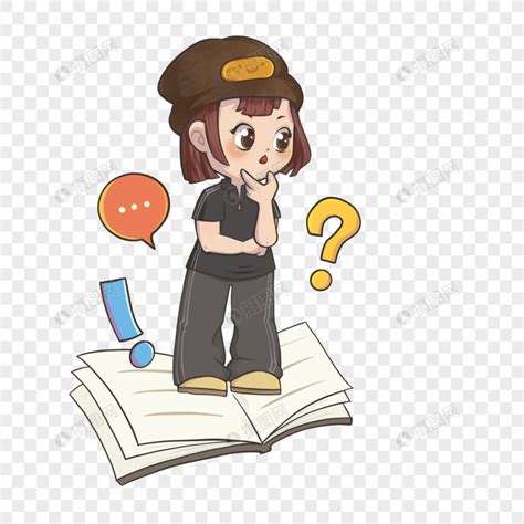 세계 독서의 날에 책을 읽는 어린 소녀 Png 일러스트 무료 다운로드 Lovepik