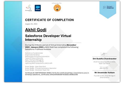 Akhil Godi On Linkedin Salesforce Internship Developer
