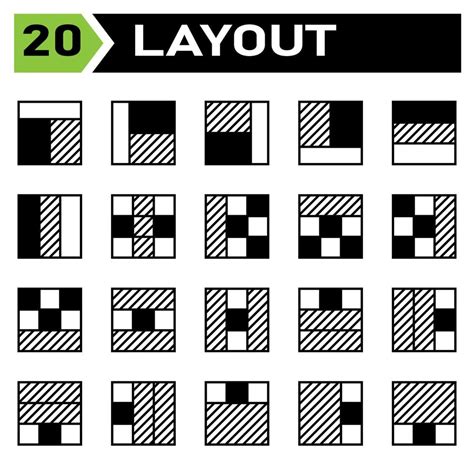 Layout Icon Set Include Layout Grid Dashboard Interface User Interface Align Template